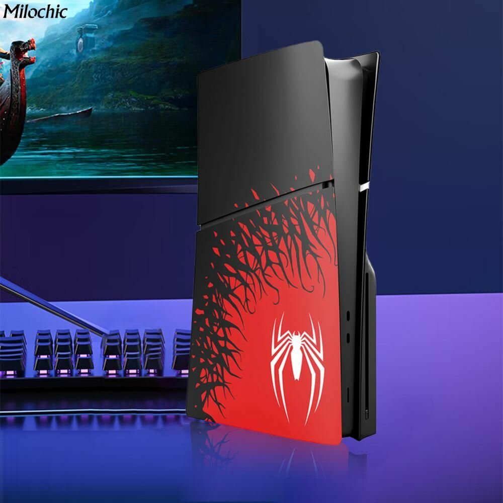 Сменный корпус игровой консоли spider, подходящий для PS5 SLIM, стильный дизайн, ударопрочный и устойчивый к царапинам, прочный и простой в установке(версия оптического привода 1.0)