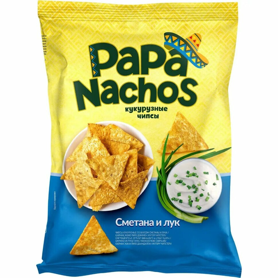 Чипсы кукурузные Рара Nachos со вкусом сметаны и лука, 150г, 2339658