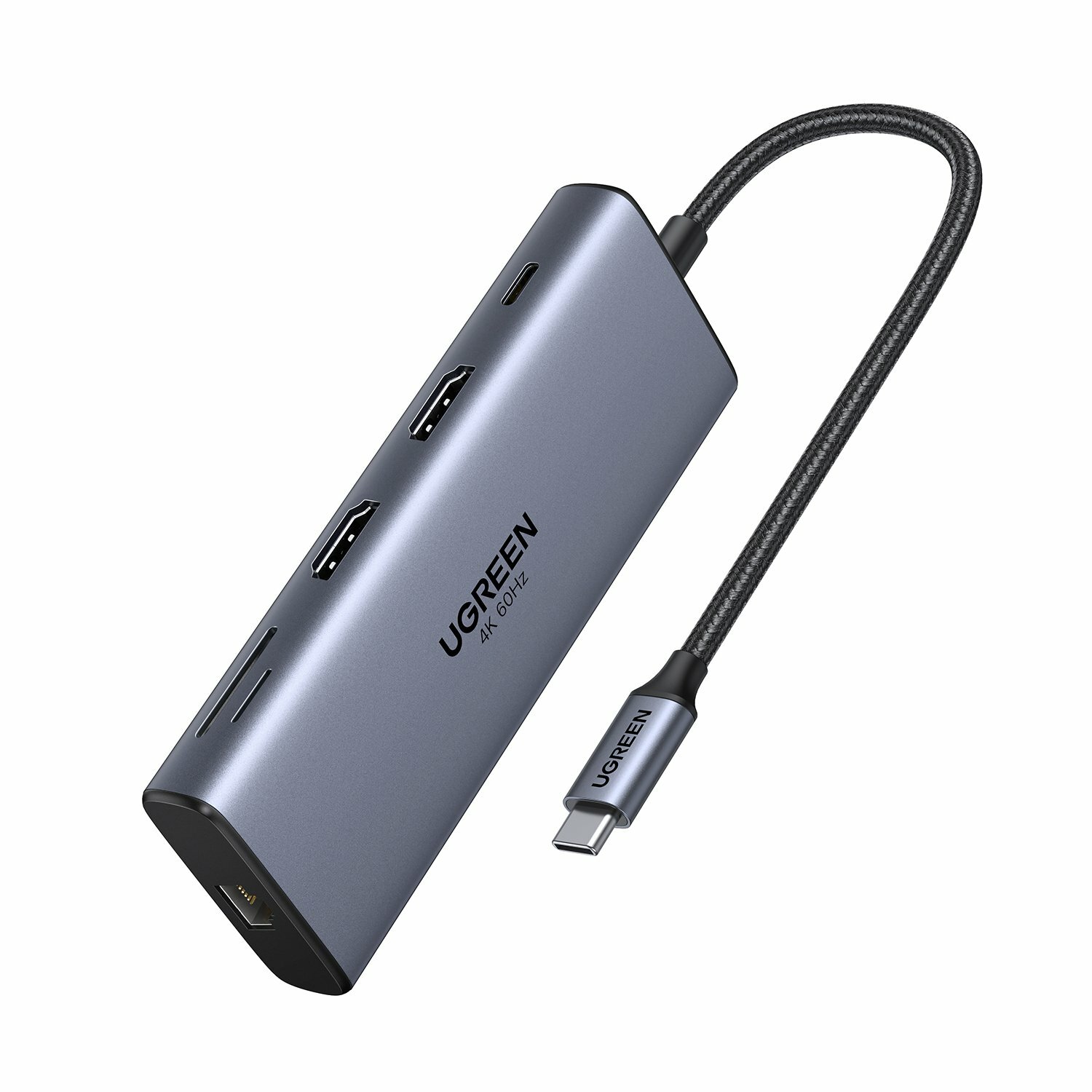 Док-станция UGREEN Docking Station 10-in-1 CM639 (45380) Space Gray