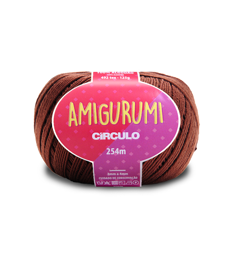 Пряжа CiRCULO AMIGURUM, 100 % мерсеризованный бразильский хлопок, 254 м, 150 г, цвет 7569