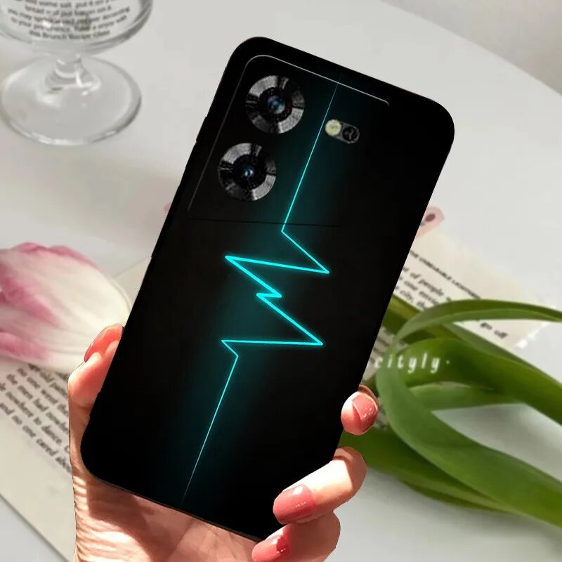 Противоударный мягкий силиконовый чехол из ТПУ для телефона Tecno Pova 5 Черный, 26