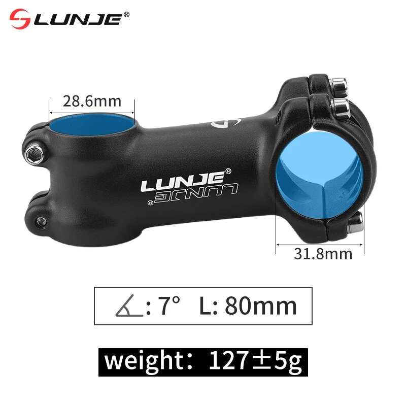 Вынос руля LUNJE 80 мм, 7°, 31.8x80mm
