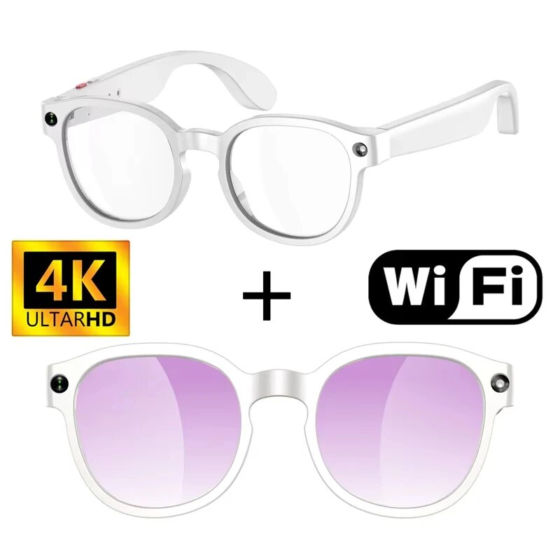 Lenovo Smart AI Glasses 8MP 4K Белый, White A