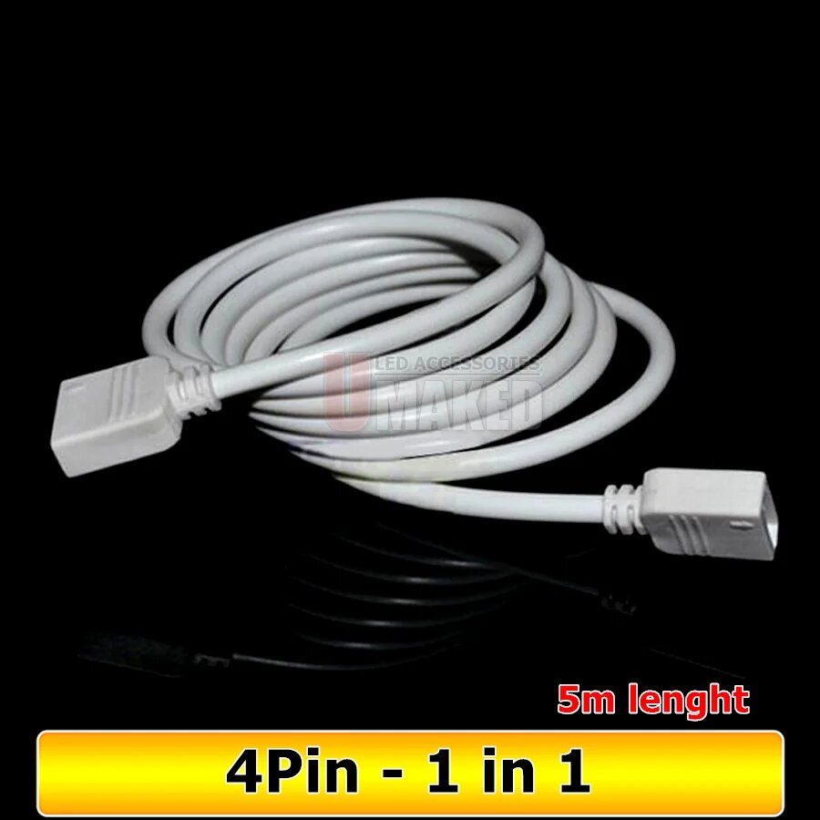 Разветвитель RGB LED ленты 1 к 2 3 4 белого цвета 24В