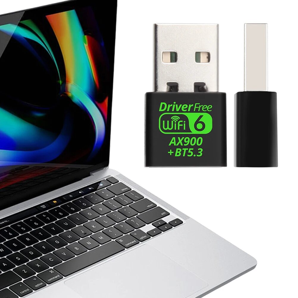 USB адаптер Wi-Fi 6 Bluetooth 5.3 900 Мбит/с