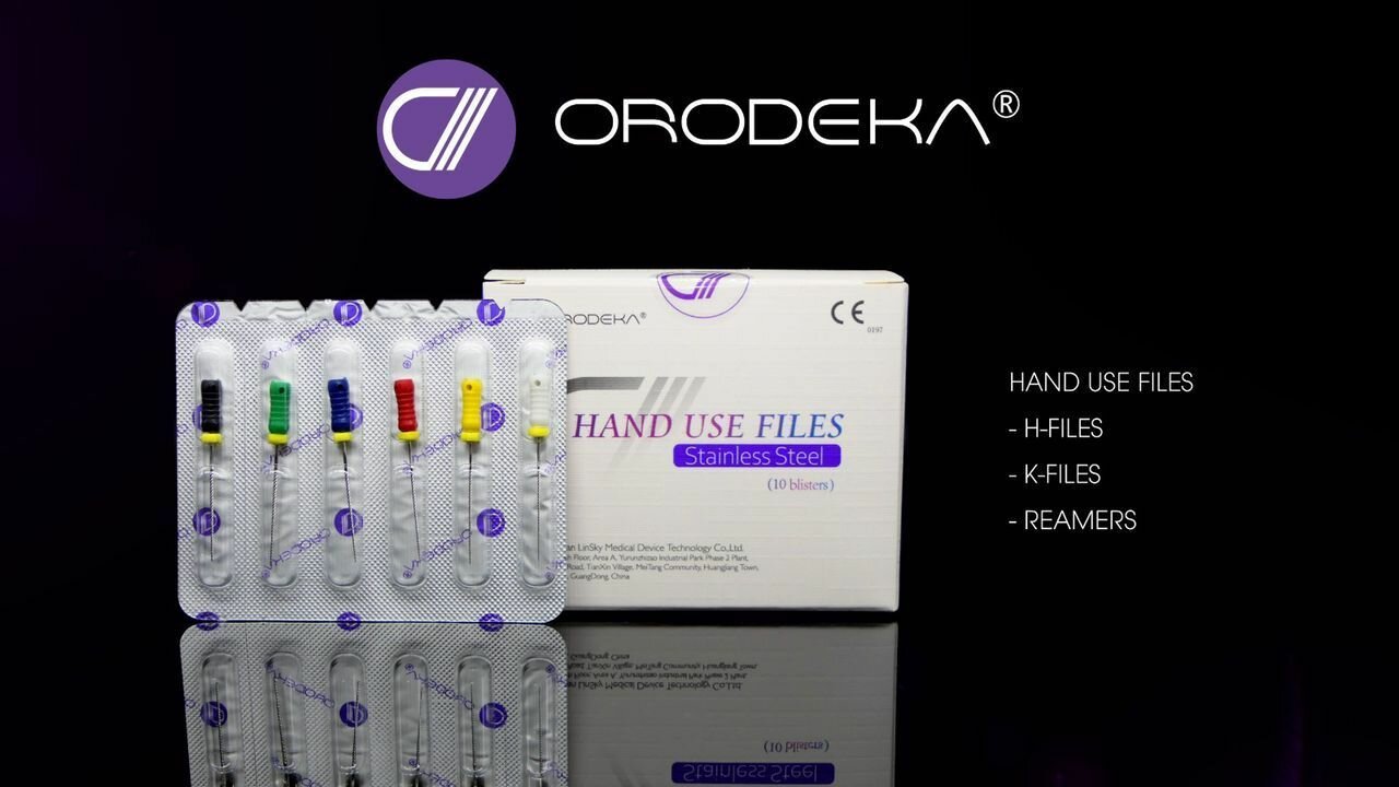 H-файлы ручные Orodeka размер 15 длина 25мм белые 6 шт