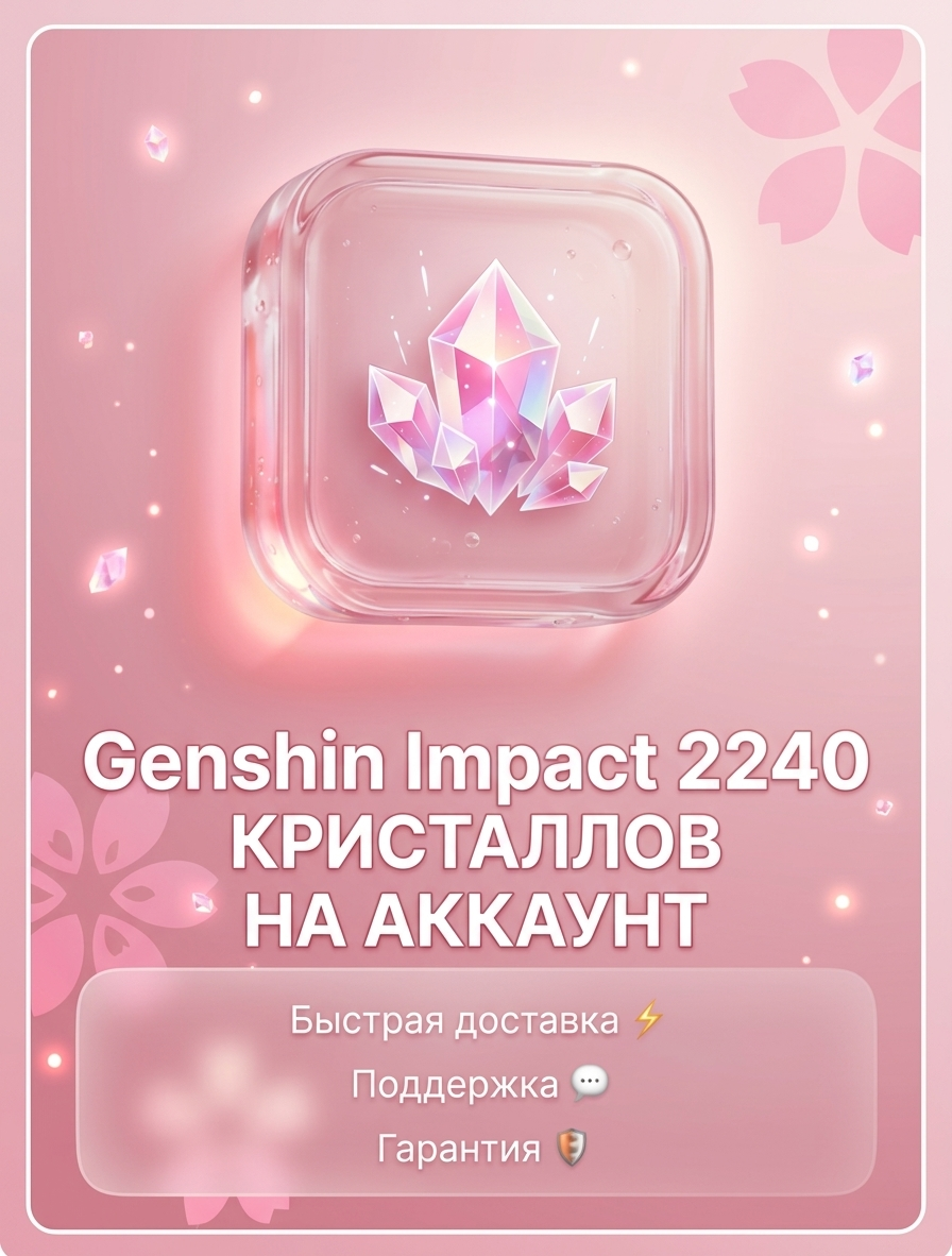 2240 Кристаллов Сотворения на Аккаунт без захода, Genshin Impact, кристаллы сотворения