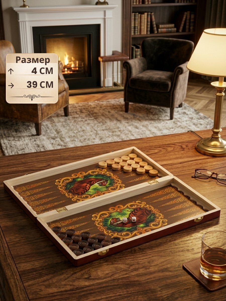 Игра "Нарды" "Тигриный взгляд" 39х19,5х4