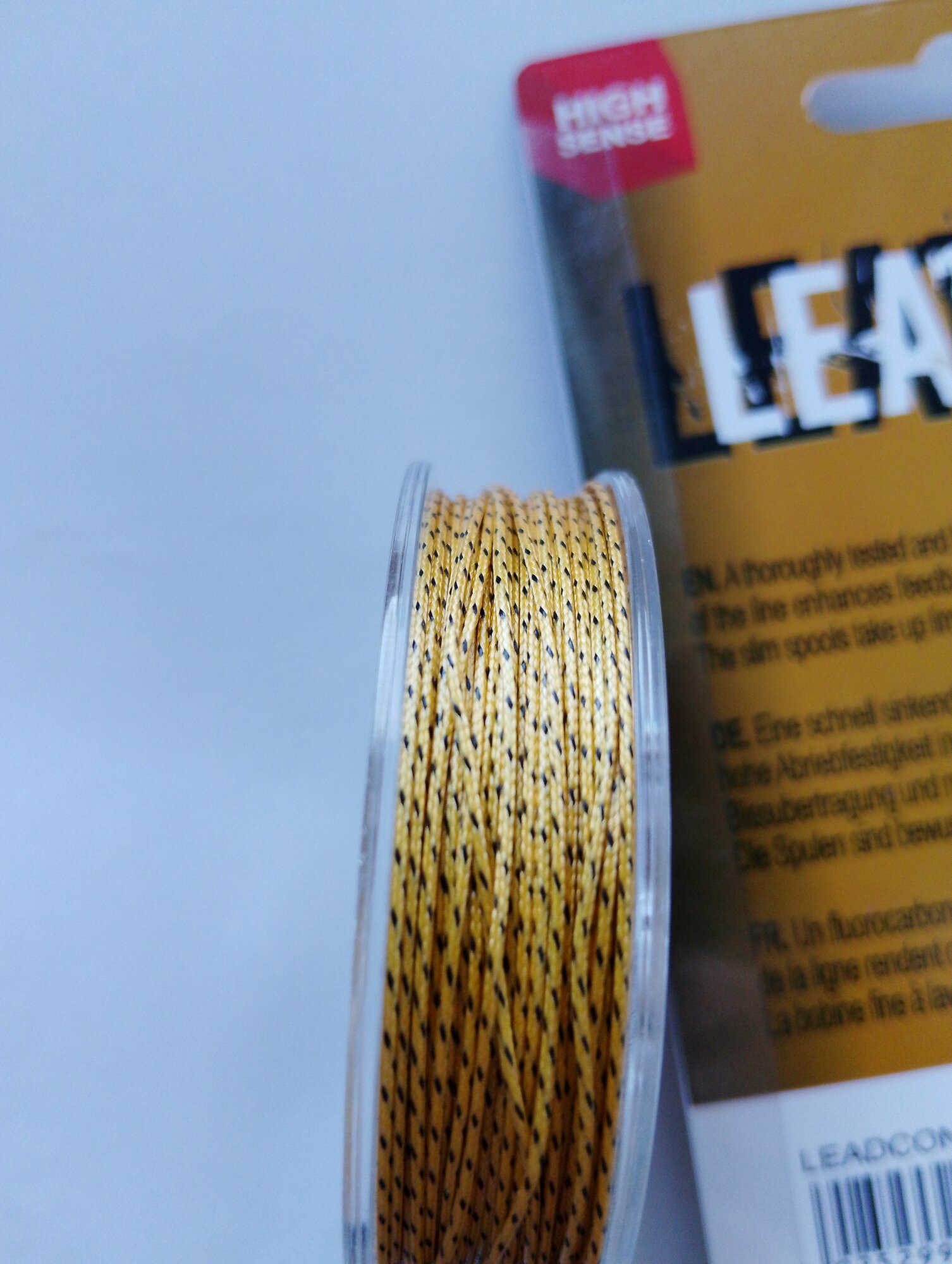 Лидкор для рыбалки / рыболовный японский материал leadcore 10м 55 lb желтый черные крапления
