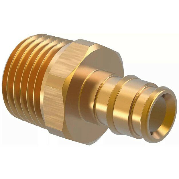 Штуцер Q&E 16x3/4' нр, r dr-латунь