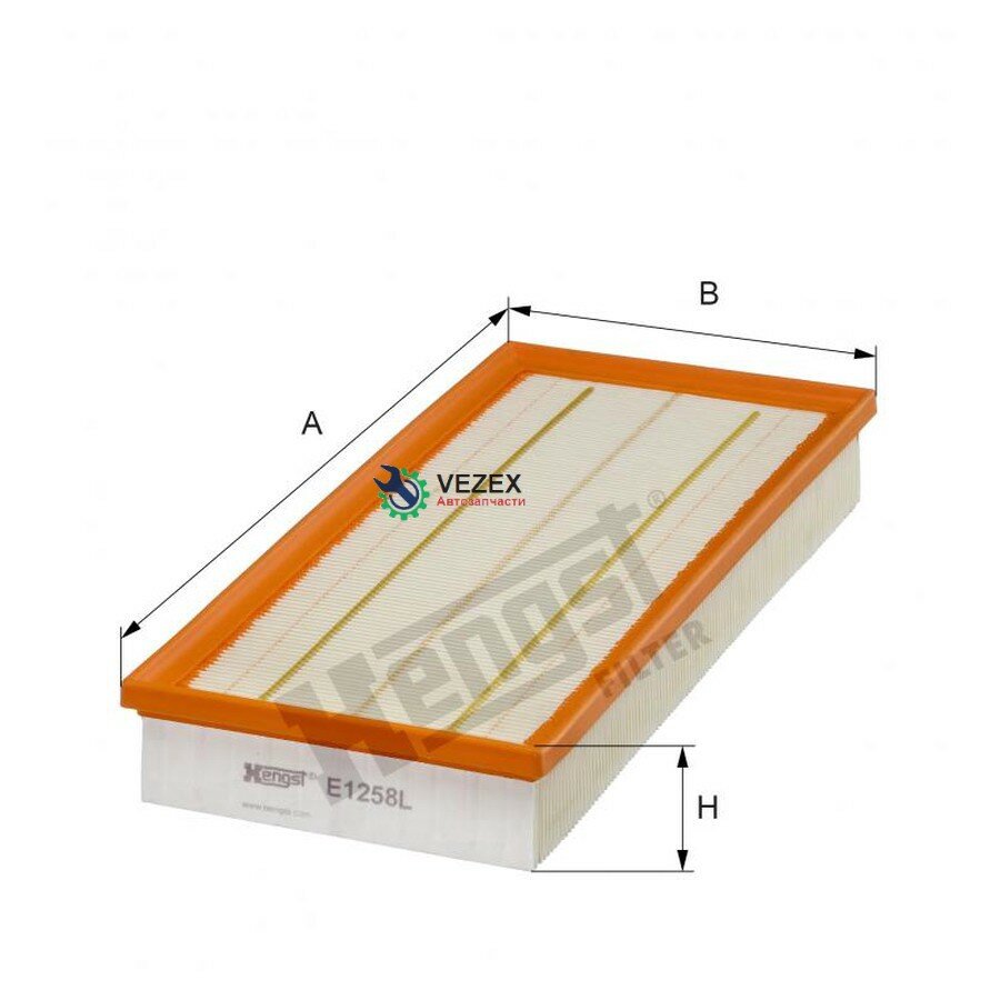 HENGST FILTER E1258L Фильтр воздушный