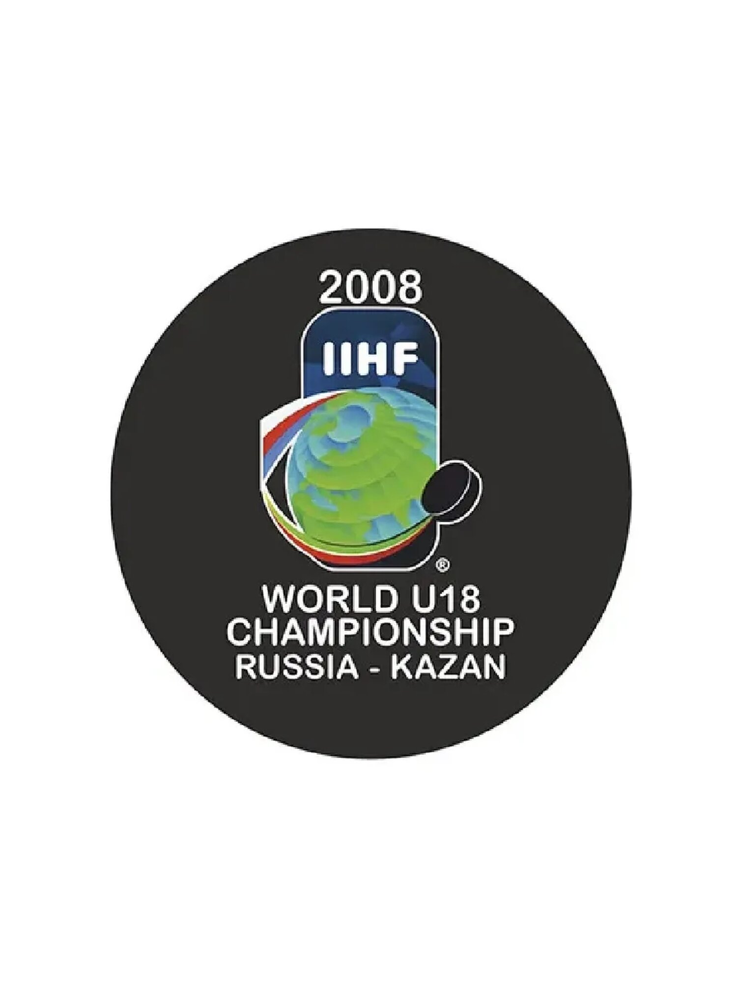 Шайба Sportfanat ЮЧМ 2008 Россия 1-ст, резина, 76 мм, цвет черный