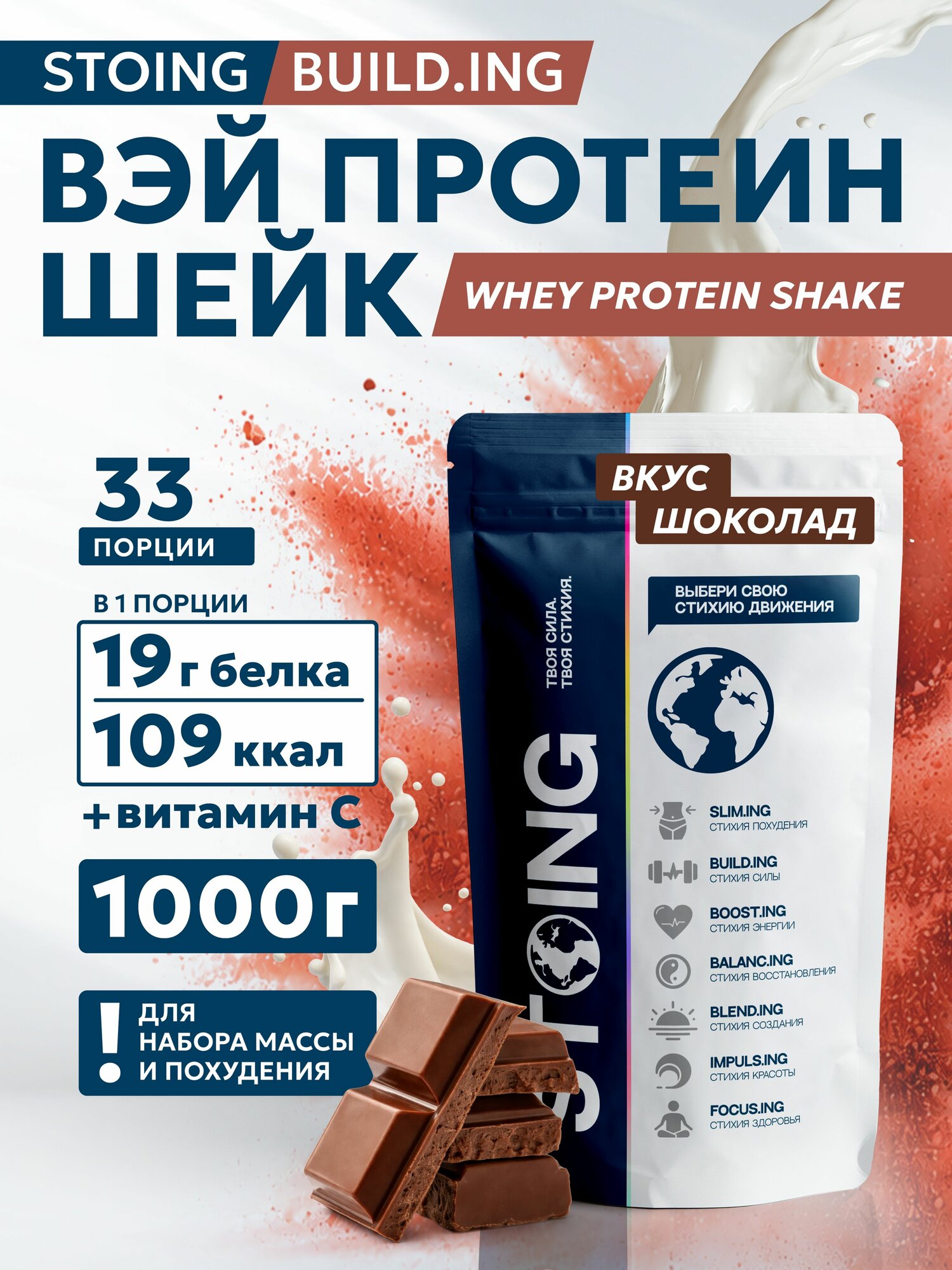 Сппдп Протеин Вэй Whey Protein Shake Шоколад стоинг 1 кг