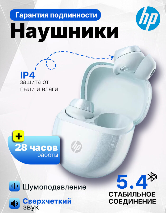 Наушники беспроводные TWS Bluetooth 5.4 для iPhone и Android с микрофоном
