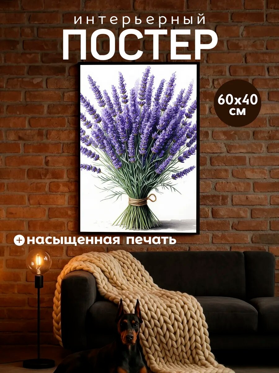 Постер для интерьера 40х60 Лаванда