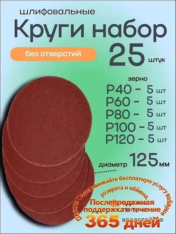 Круг шлифовальный 125 x 1; P120