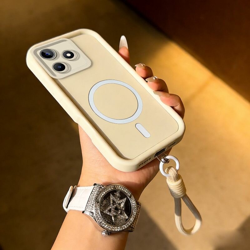 Чехол на Realme C53 5G Realme c51 Realme Note 50 5G Мягкая оболочка, совместимый с MagSafe (магсейф), с шнурок, противоударный JTDTGSBS01
