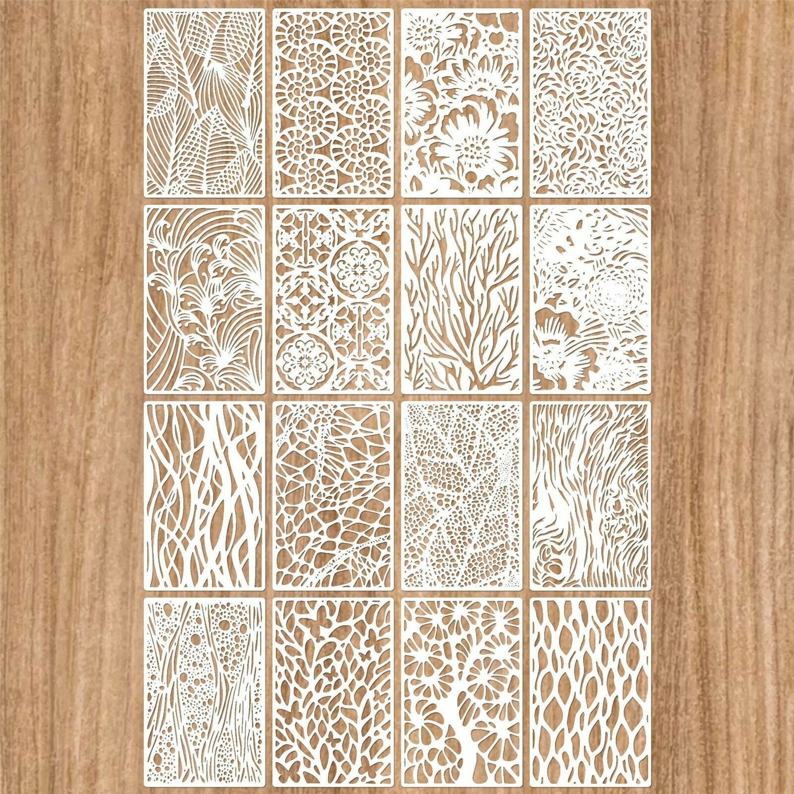 Трафареты для росписи (16 шт.) для творчества и DIY, для стен и мебели