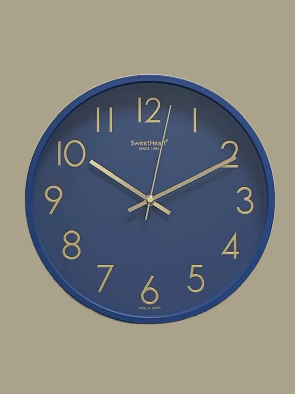 Настенные часы La mer Wall Clock SH250-2BL, кварцевые, синие, бесшумные
