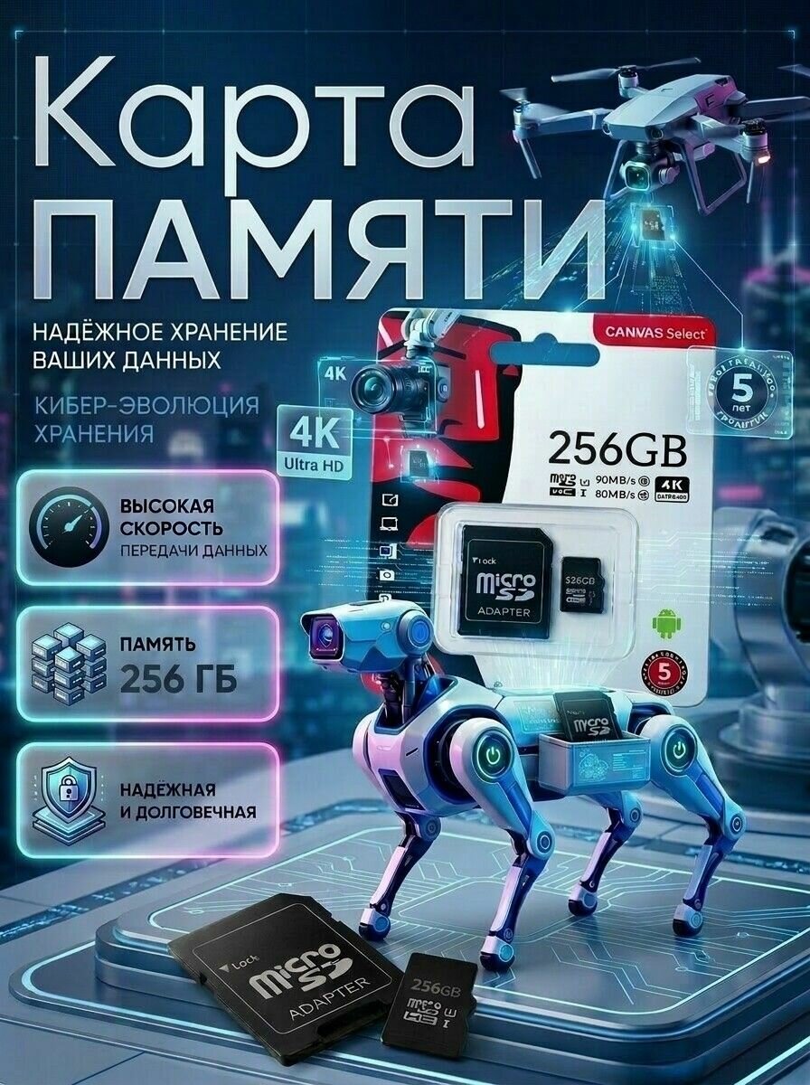 Карта памяти Canvas Select 256 ГБ (-)