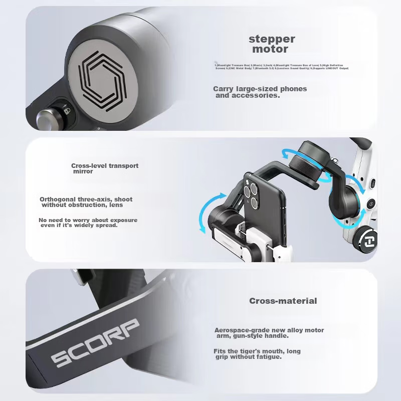 FeiyuTech MiniP Трехосевой стабилизатор для смартфона ручной чёрный комплект Цвет：Ортогональный 3-осевой Скорпион MiniP