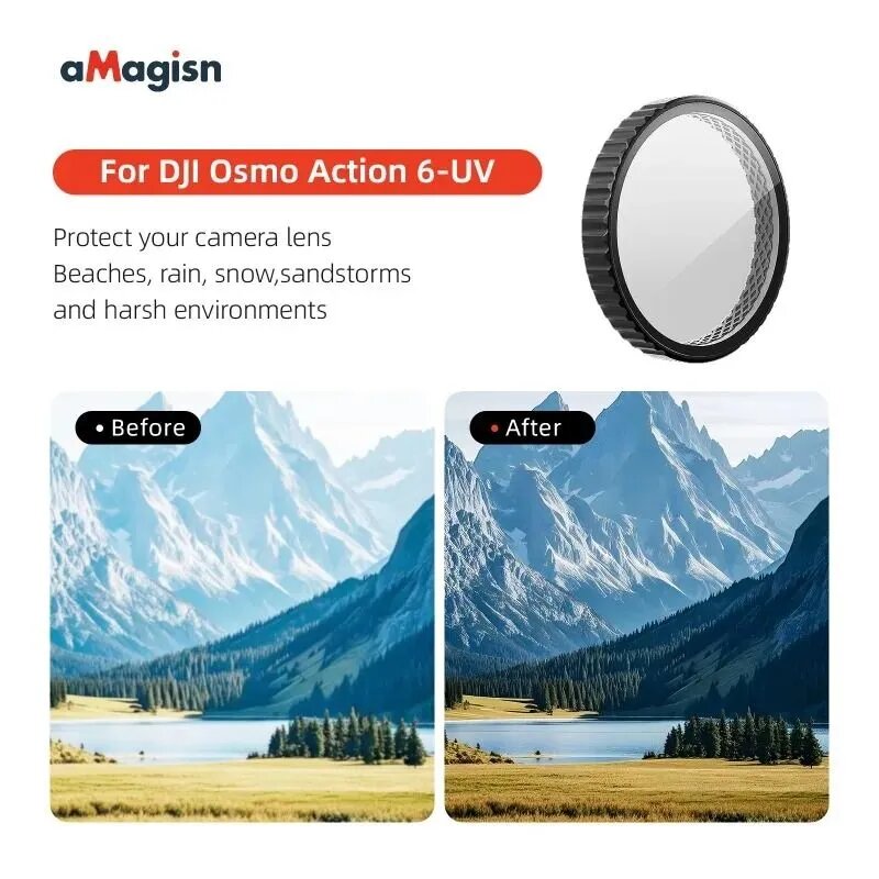 AMagisn Для Osmo Action 6: UV фильтров (для предотвращения переэкспонирования / набор для пейзажной съемки) аксессуары для экшн-камер