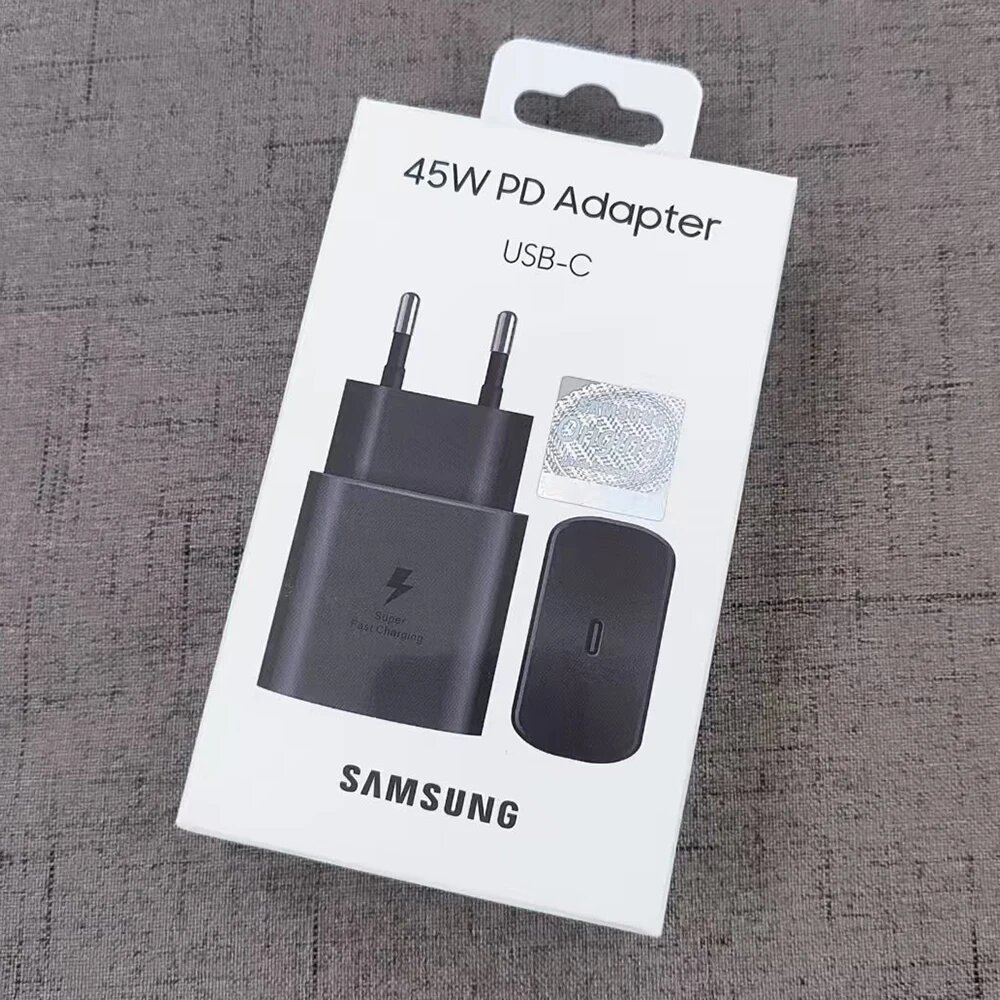 Зарядное Устройство Samsung 45W С Быстрой Зарядкой И Кабелем Type-C Для Galaxy S26+ Black EU Adapter