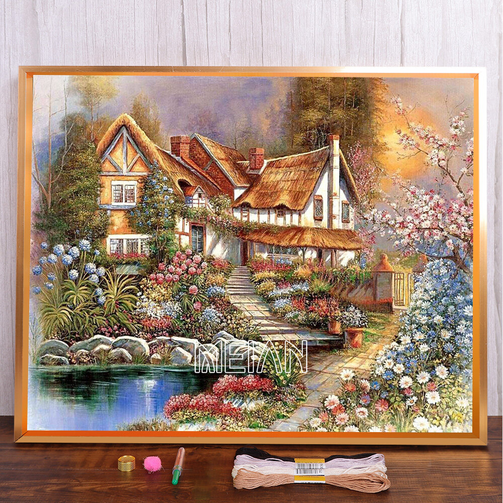 MEIAN Набор для вышивания,30x40CM,11CT,40 цветов
