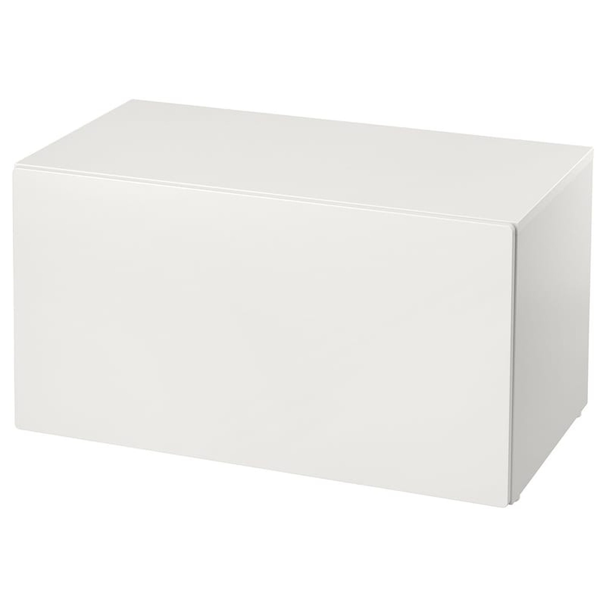 Скамья IKEA SM STAD 193.891.52, белая, с контейнером, на колесиках