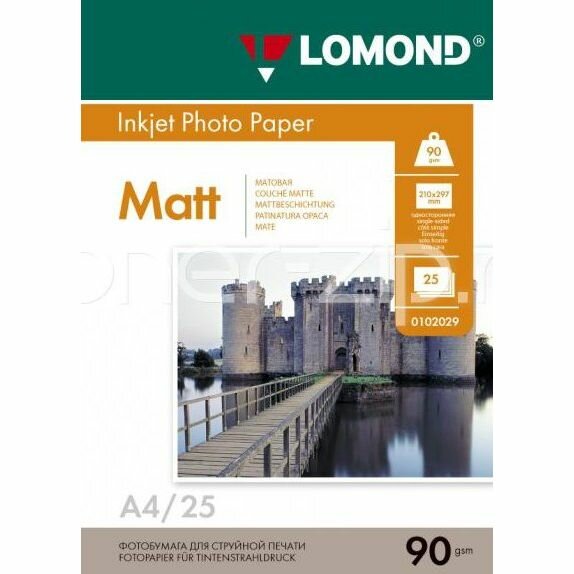 Фотобумага Lomond 0102029 A4 90г/м 25л матовая