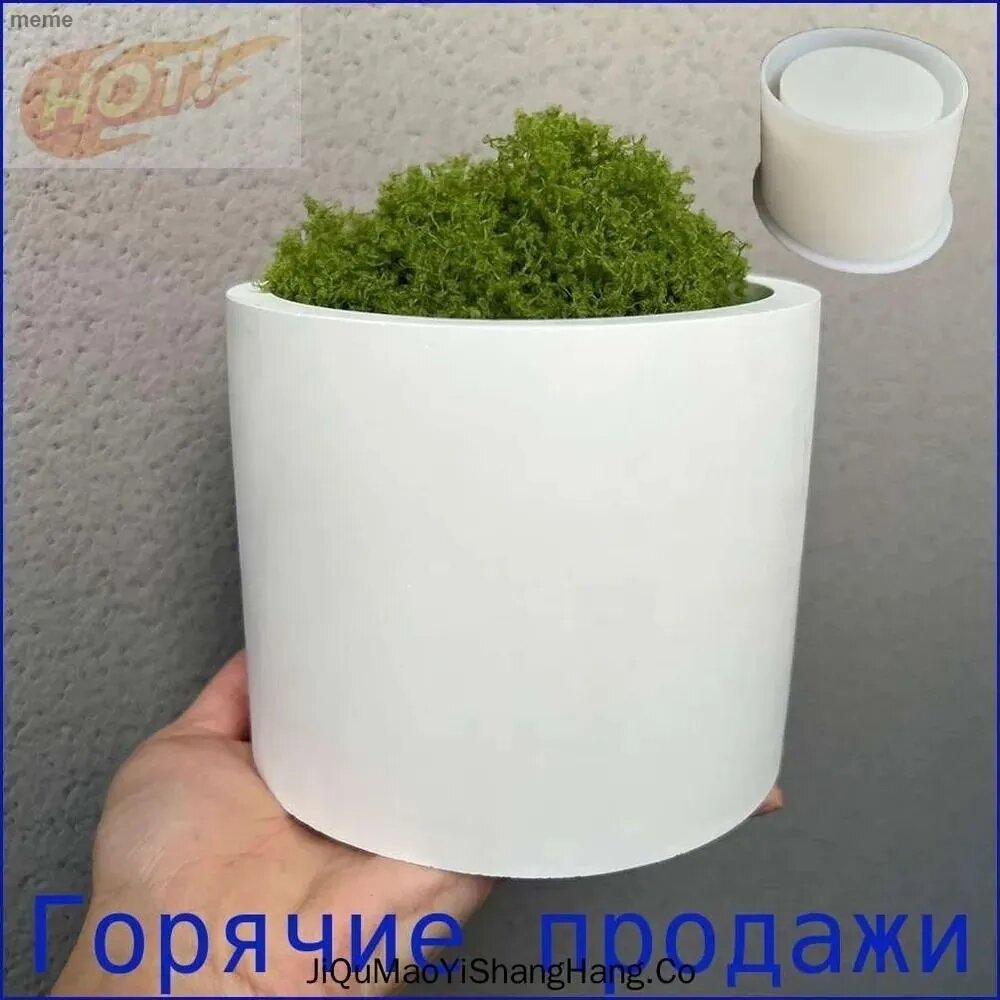 Круглая силиконовая форма для цементного цветочного горшка 13 см/подходит для изготовления гипса, эпоксидной смолы, бетона, поделок из цветочных горшков ручной работы