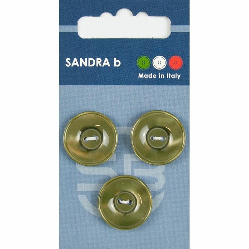 Пуговицы Sandra b Зеленые, пластик, 3 шт
