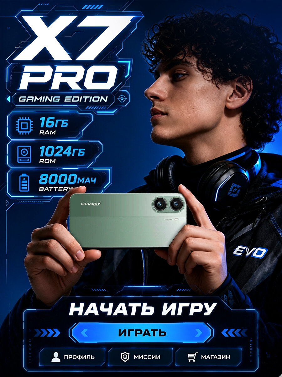 Смартфон X7 Pro 5G 16/1024Gb Dual nano SIM, зеленый (forest green)