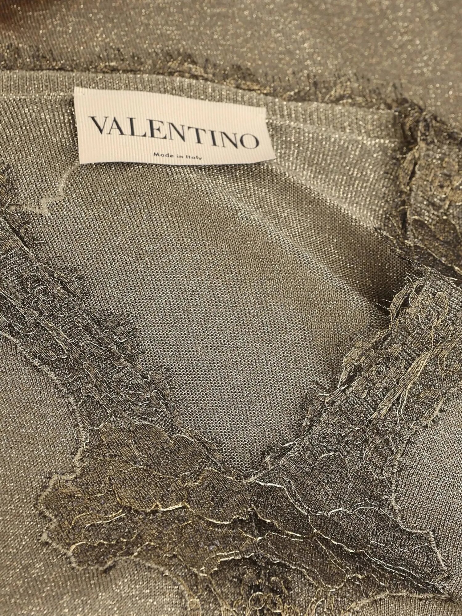 Свитер Valentino Lace-trim metallic sweater, размер 40 — фото 1