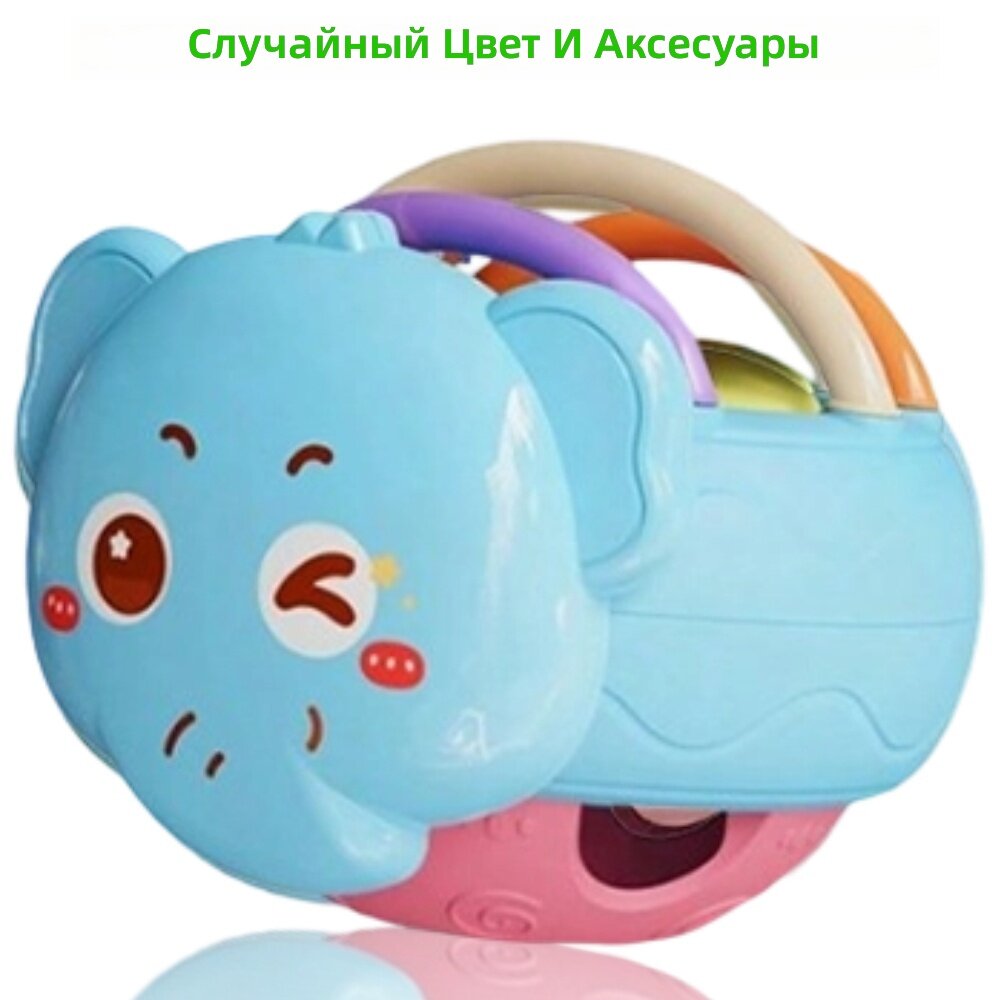 Игрушка-погремушка "Слоник" с барабаном, развивающая сенсорные навыки, 2026
