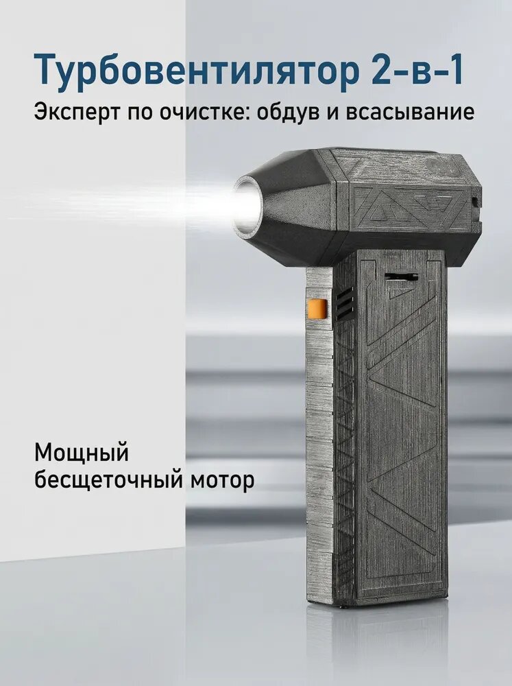Ручной турбовентилятор, мини-мощный бесщеточный двигатель, портативный, идеально подходит для домашнего офиса и кемпинга