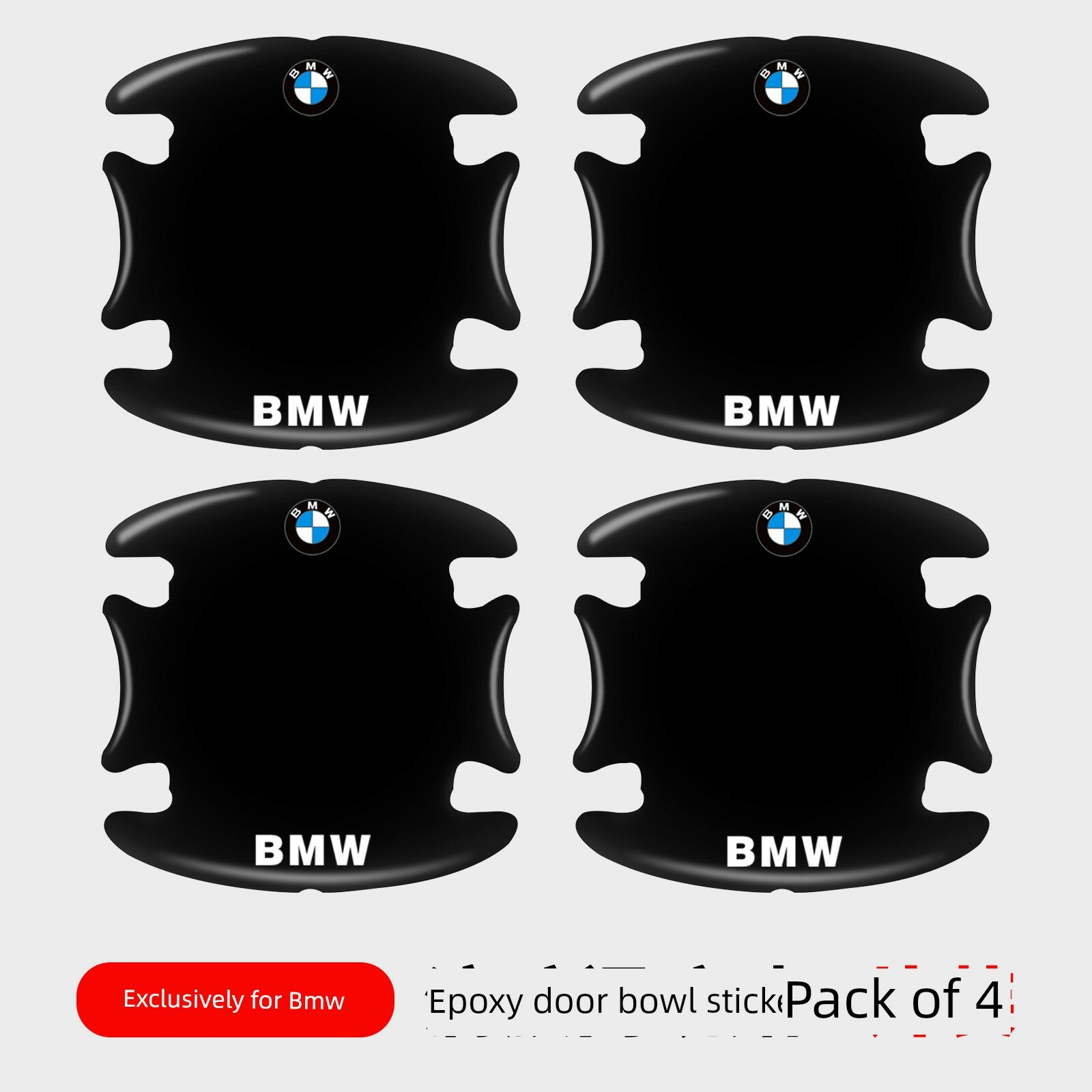 BMW 7 Series Черный фон накладка на ручку двери с логотипом BMW 4 шт. комплект