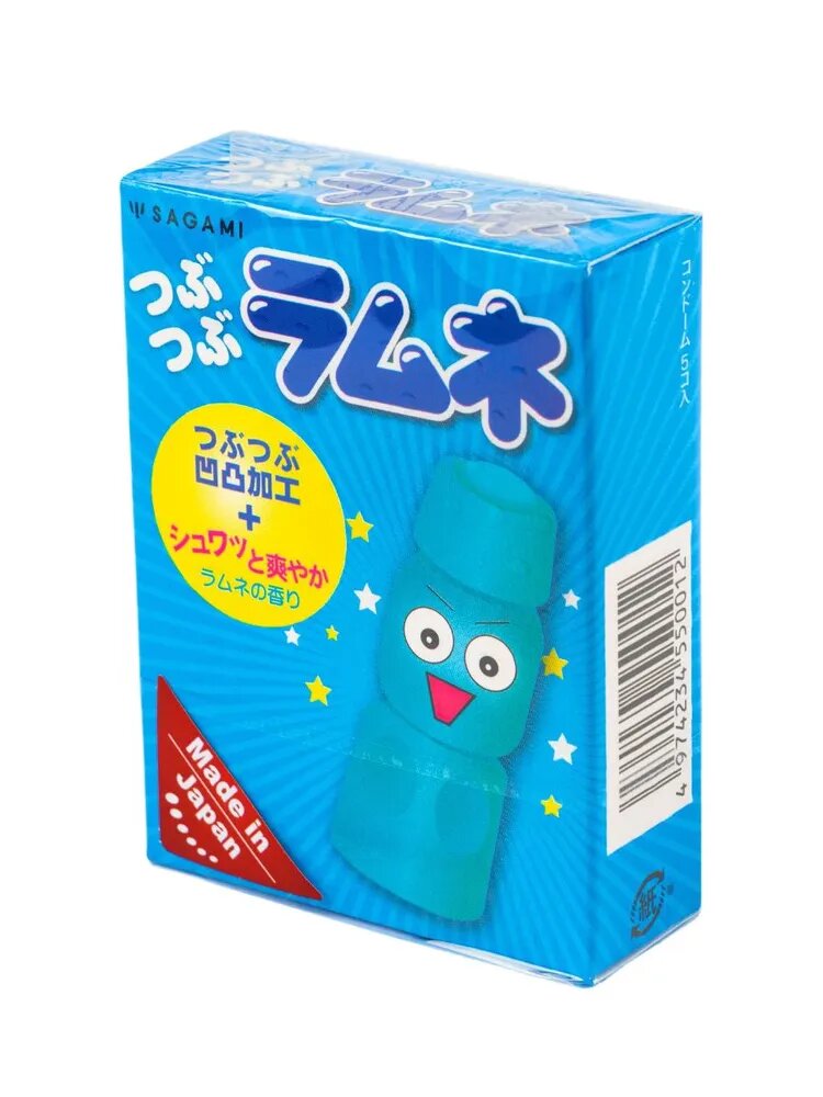 Sagami Studded Lemonade, Презервативы с ароматом лимонада и точечной текстурой - 5 шт.