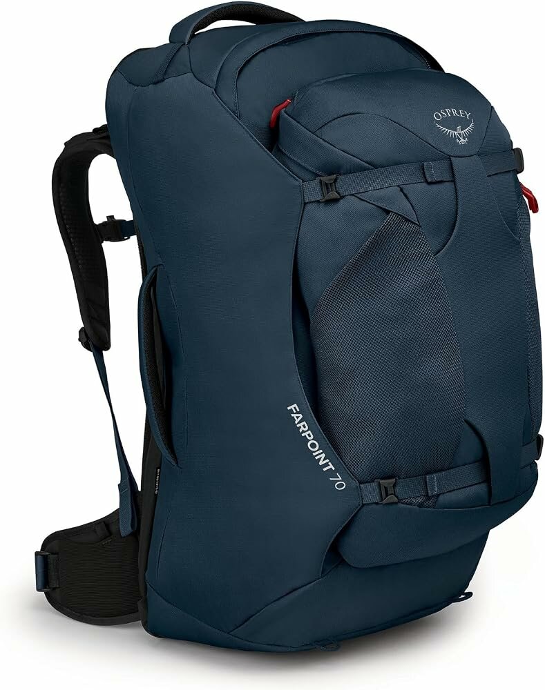 Рюкзак туристический универсальный Osprey Farpoint 70 Muted Space Blue походный