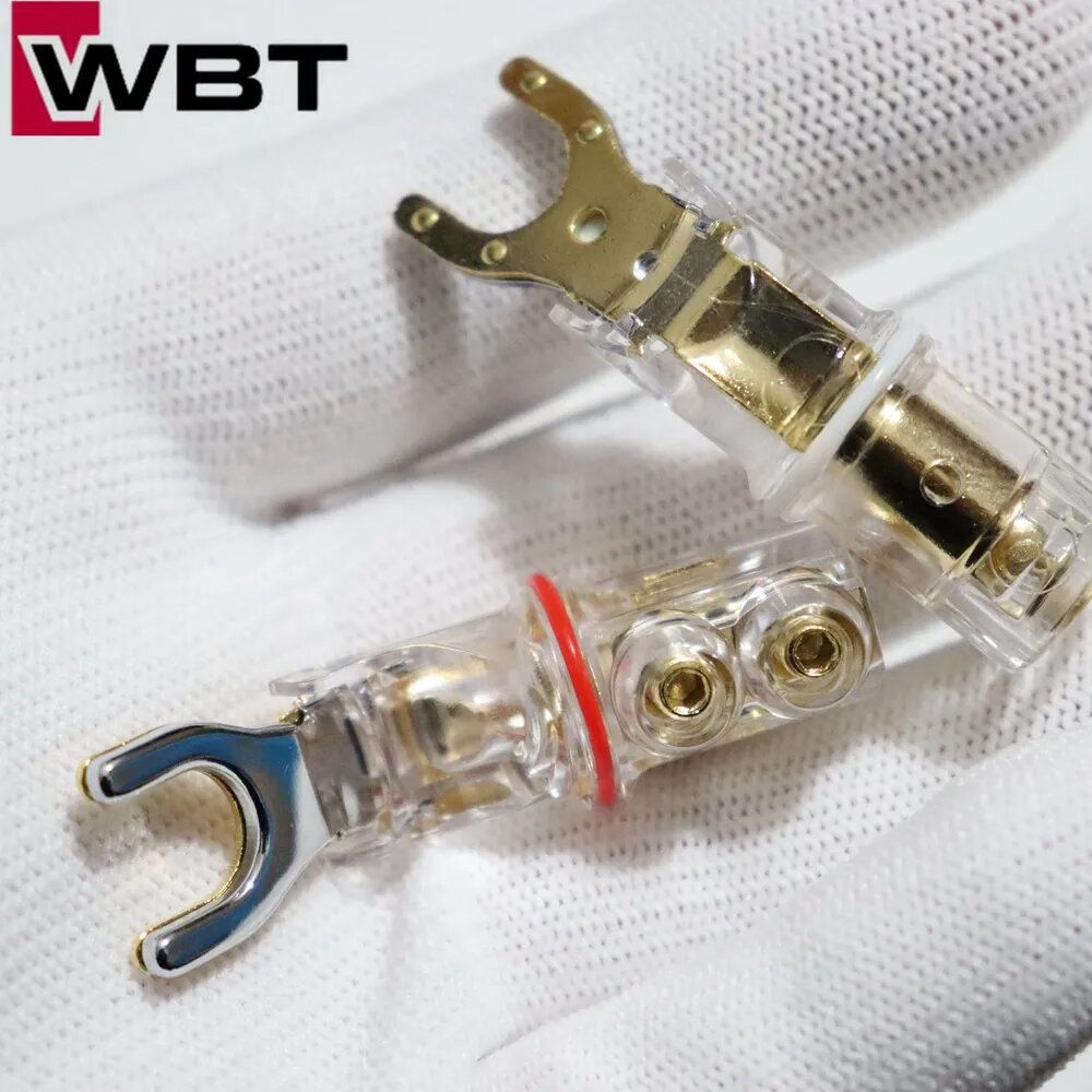 Оригинальный WBT штекер без пайки позолоченный BFA Hifi Audio Banana Plug 4 мм для акустического кабеля Соединительный адаптер 4 шт./компл.