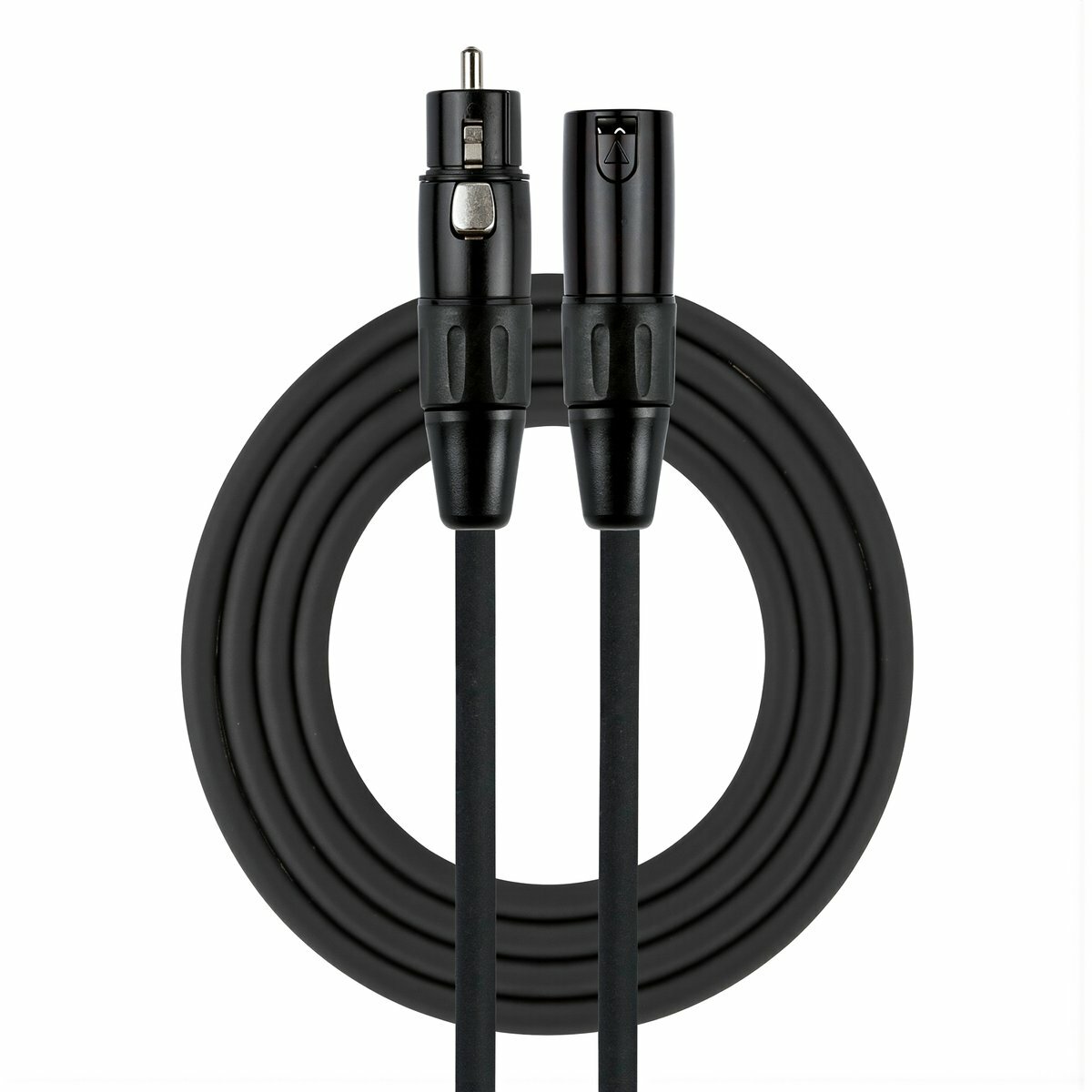 Кабель для микрофона XLR 1.2 метра черный двойная экранировка медная жила для подключения аудио оборудования без шума