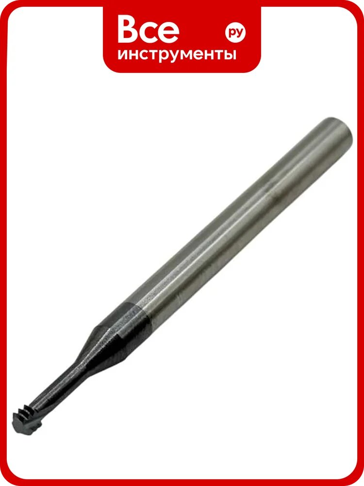Резьбофреза трехзаходная твердосплавная TORNERI М3.5x0.6 (D2.75x7.4хD4x50x3T) по стали с покрытием TiXCo Т026182