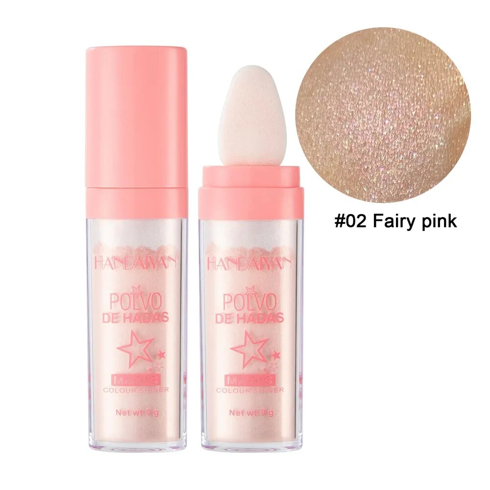 Пэт Pink Body Highlight Powder Лицевая осветляющая тонкая и блестящая