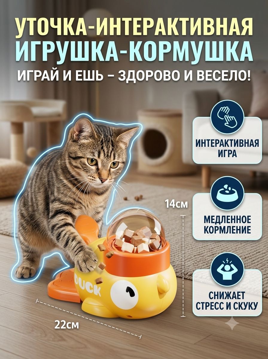 Интерактивная игрушка-кормушка для кошек и собак