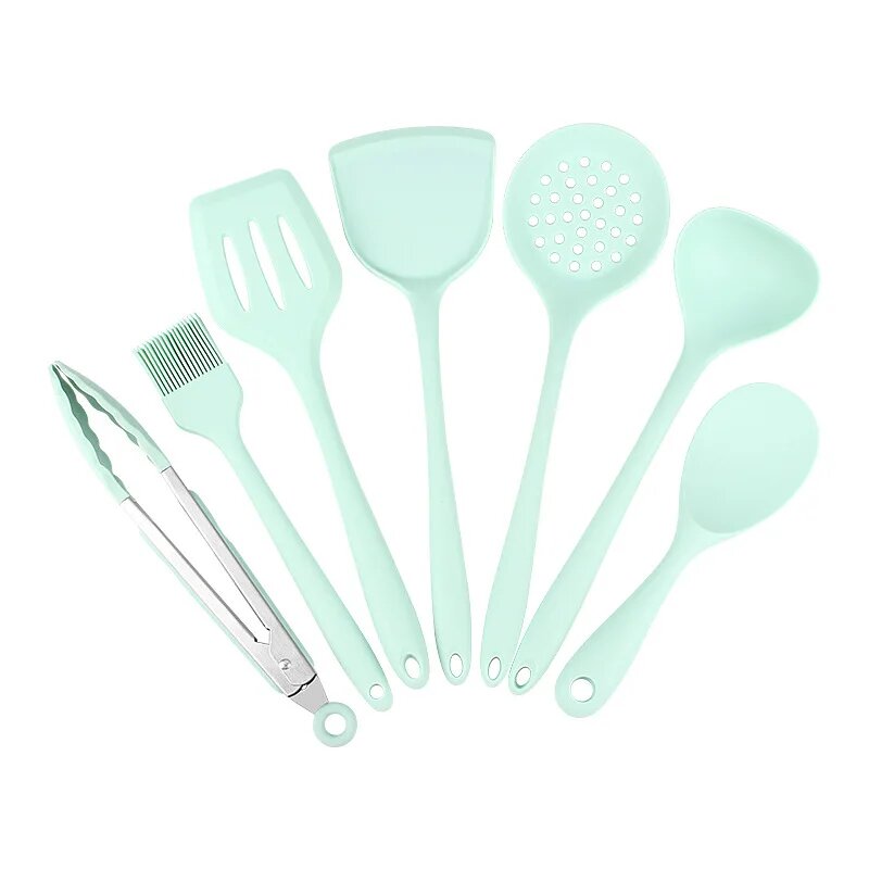Набор кухонных инструментов из силикона 7 предметов 7Set-Fresh green