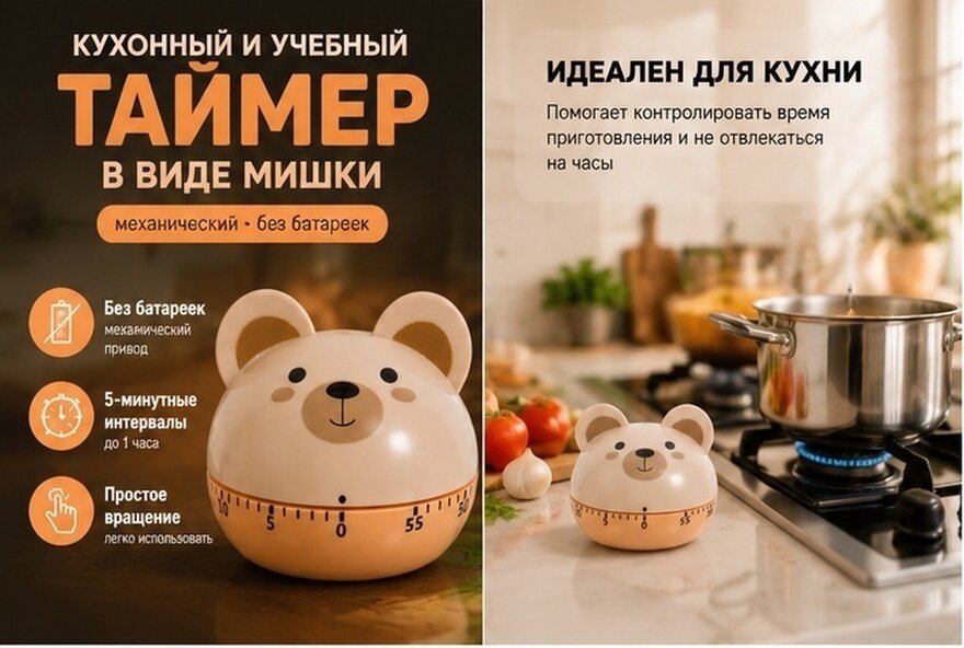 Практичный Напоминатель Времени Для Детей Хаки 6.5x6.5cm Одно кнопочное Управление