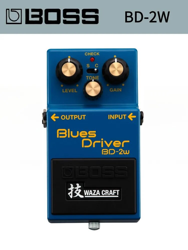 BOSS BD-2W Педаль овердрайва Блюзовый драйв, два режима (Standard/Custom), аналоговый звук