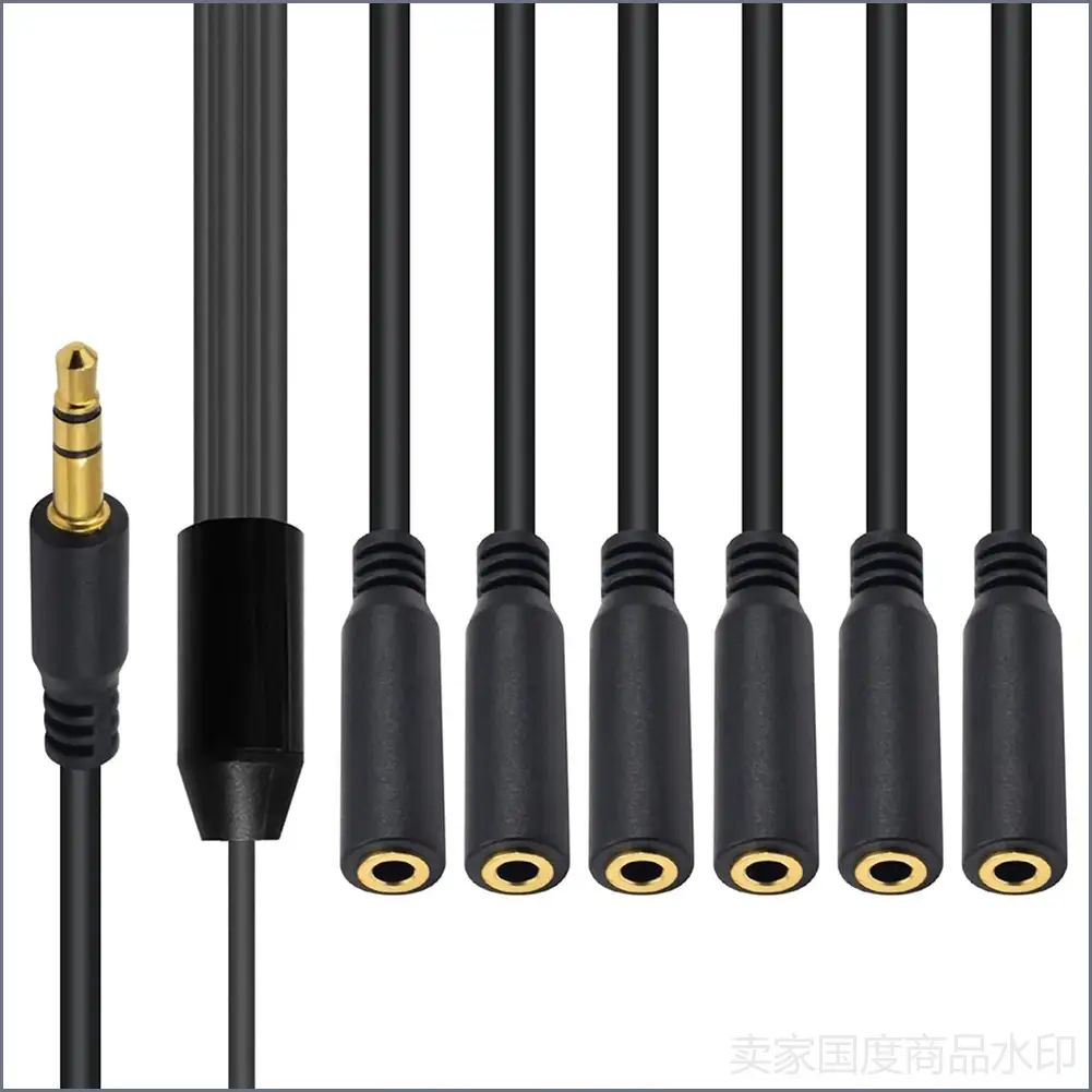 Milochic Аудиокабель 3.5 мм/RCA, 3.5 мм, 1.4 м, черный