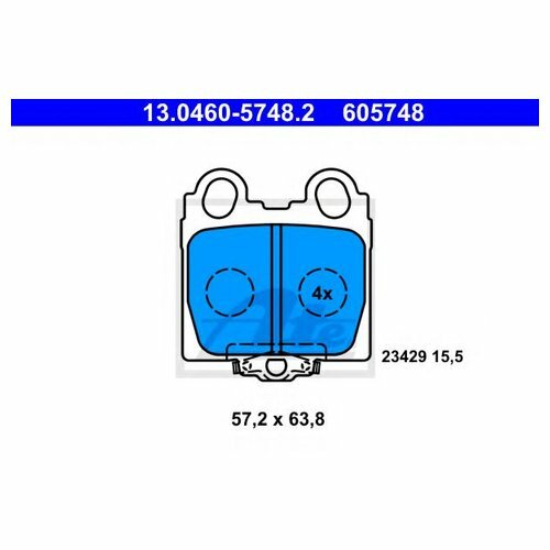 Комплект задних тормозных колодок Ate 13046057482 для Lexus GS, IS I, SC; Toyota Altezza