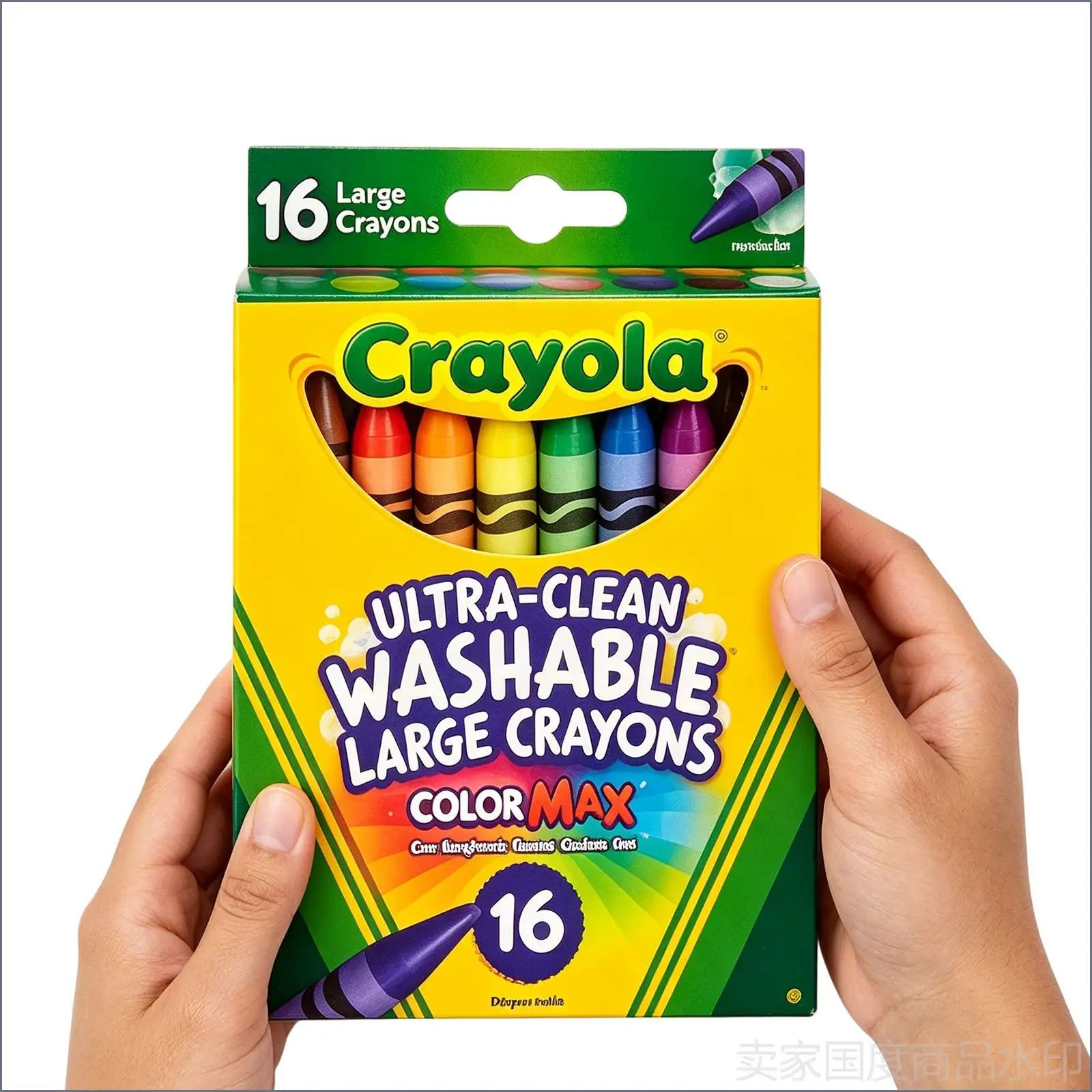 Восковые карандаши Crayola, 16 шт, увеличенного размера, моющиеся